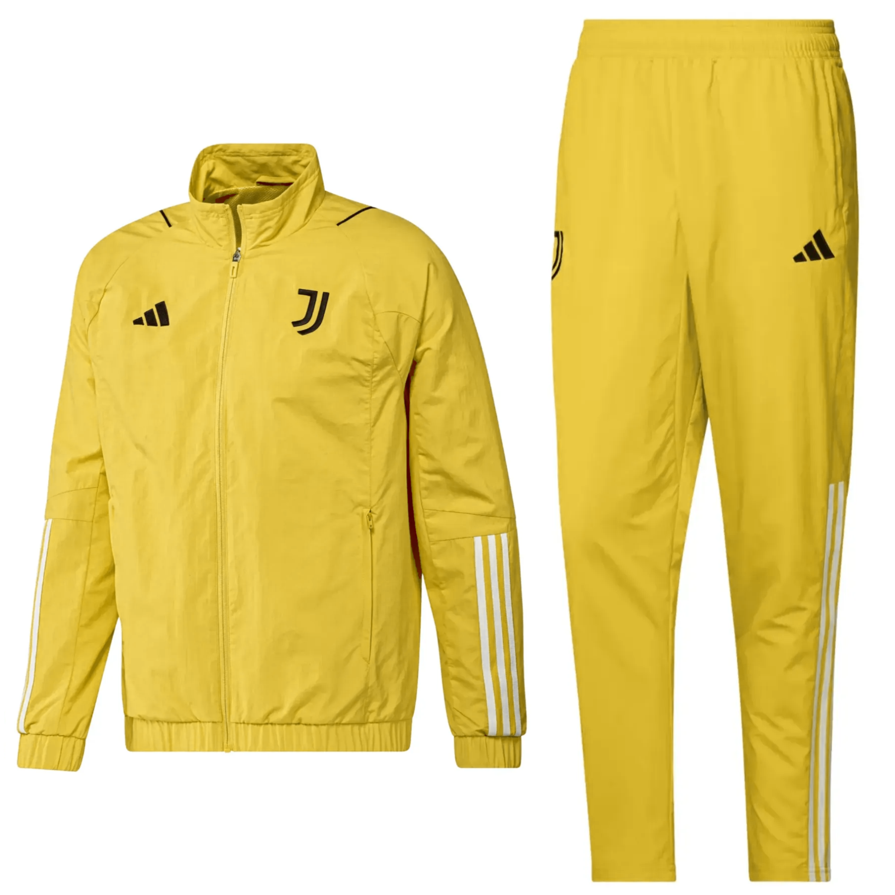 Juventus yellow training presentation Soccer tracksuit 2024 - Adidas ...