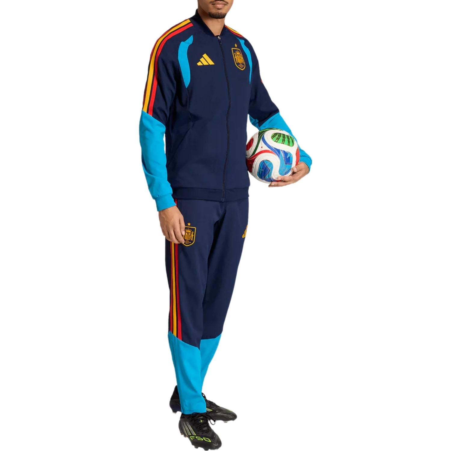 Adidas Spain navy Presentation Tracksuit 2026/27 -SoccerTracksuits.com