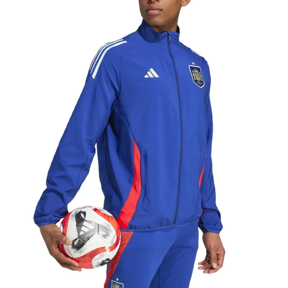 Spain training presentation Soccer tracksuit dark blue 2024/25 - Adidas ...