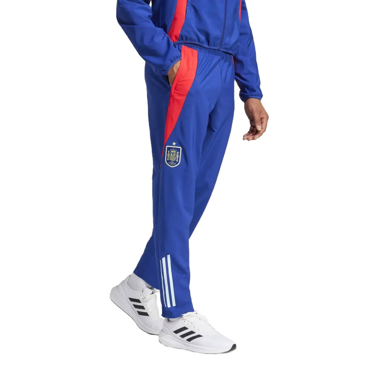 Spain training presentation Soccer tracksuit dark blue 2024/25 - Adidas ...