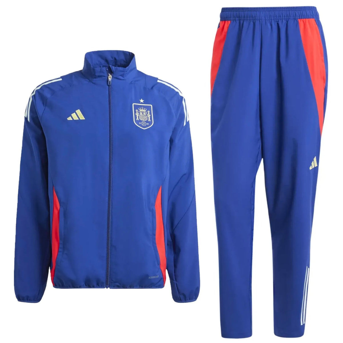 Spain training presentation Soccer tracksuit dark blue 2024/25 - Adidas ...