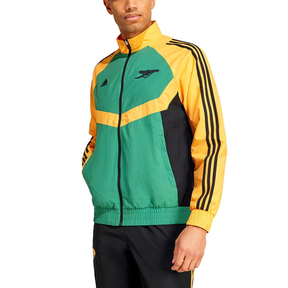 Arsenal FC SSP presentation soccer tracksuit 2024/25 yellow/green ...
