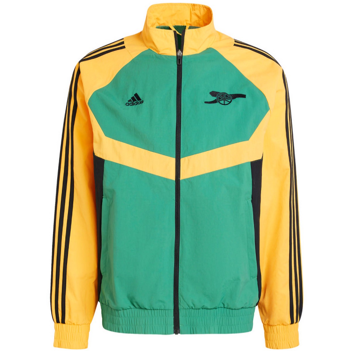 Arsenal FC SSP presentation soccer tracksuit 2024/25 yellow/green ...