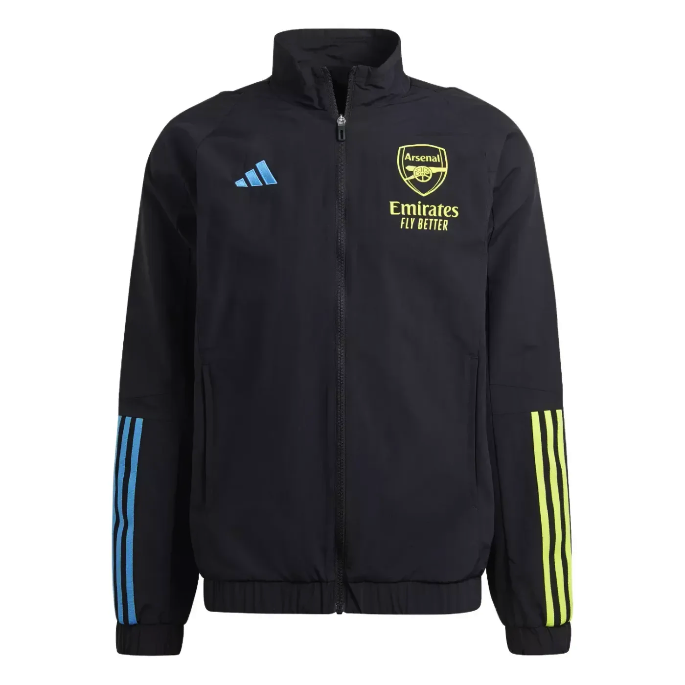 Arsenal FC black presentation Soccer tracksuit 2023/24 - Adidas ...