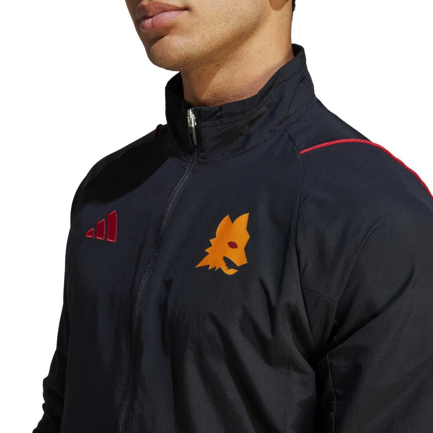 AS Roma black presentation Soccer tracksuit 2023/24 - Adidas ...