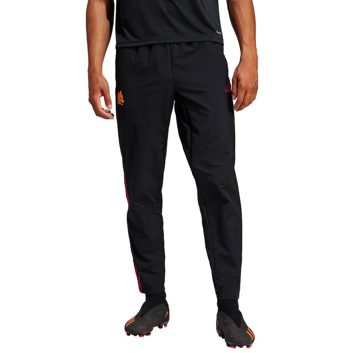 AS Roma black presentation Soccer tracksuit 2023/24 - Adidas ...