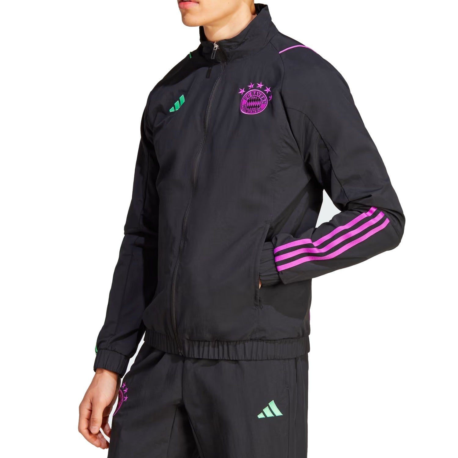 Bayern Munich black presentation Soccer tracksuit 2023/24 - Adidas ...