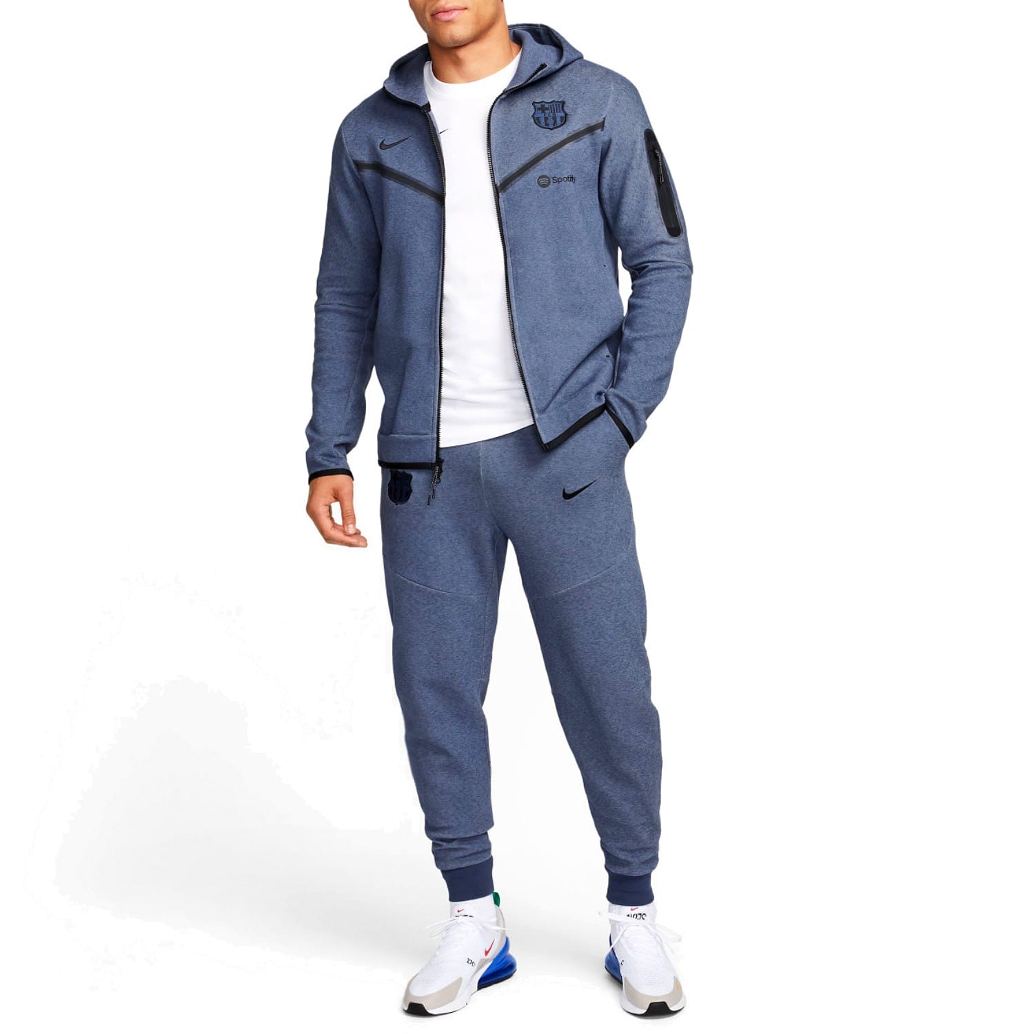 FC Barcelona denim blue Tech Fleece presentation tracksuit 2023/24 ...