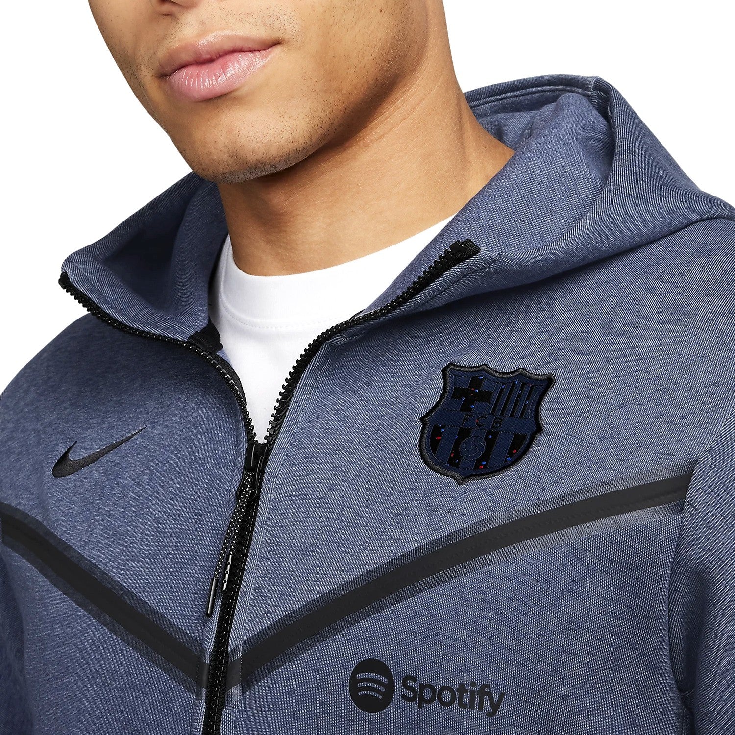 FC Barcelona denim blue Tech Fleece presentation tracksuit 2023/24 ...