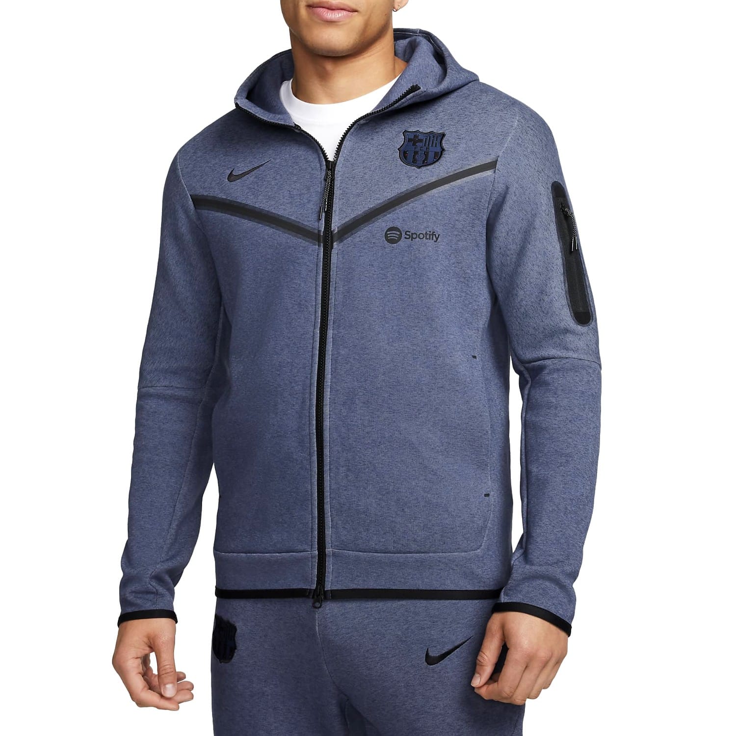FC Barcelona denim blue Tech Fleece presentation tracksuit 2023/24 ...