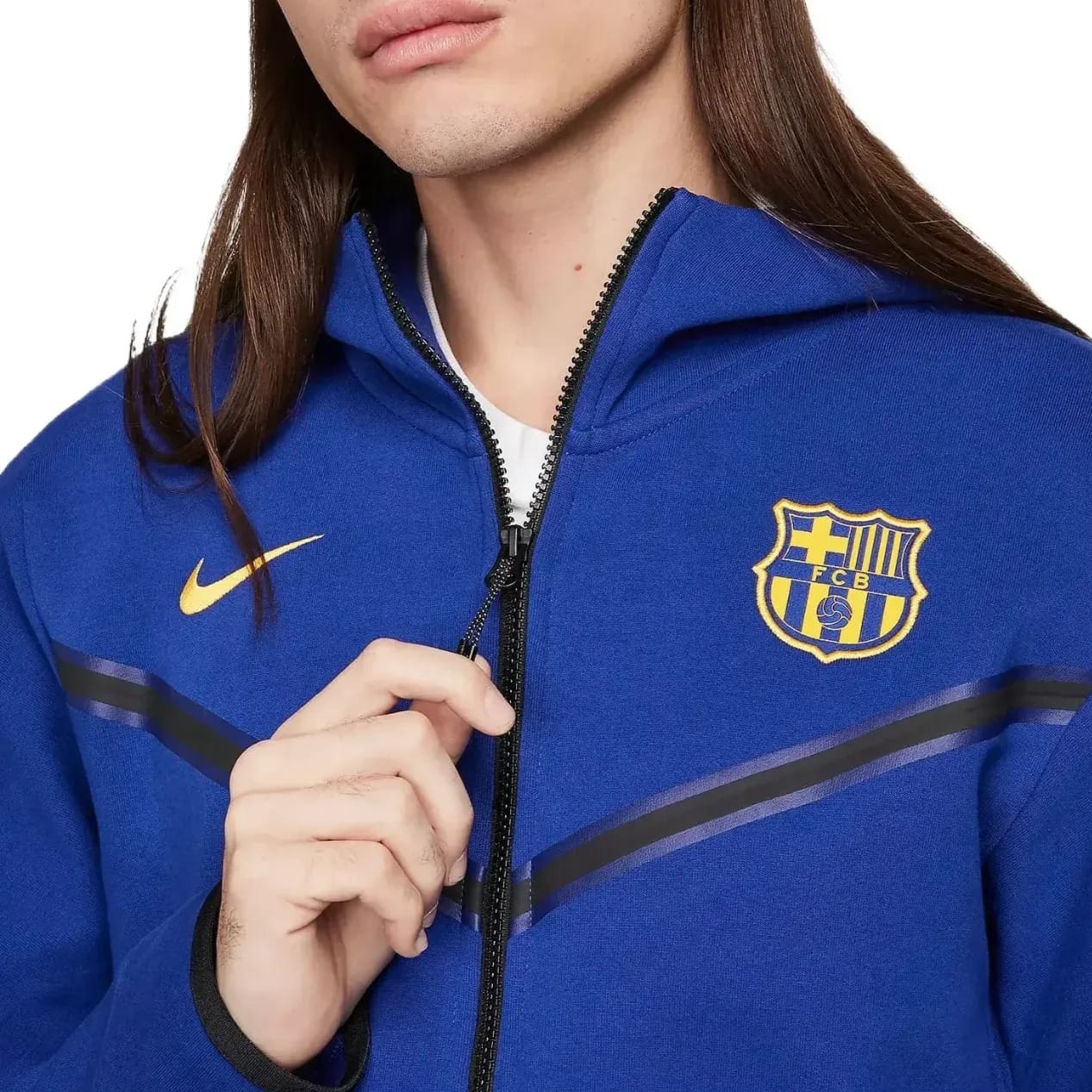 FC Barcelona blue Tech Fleece presentation tracksuit 2024 - Nike ...