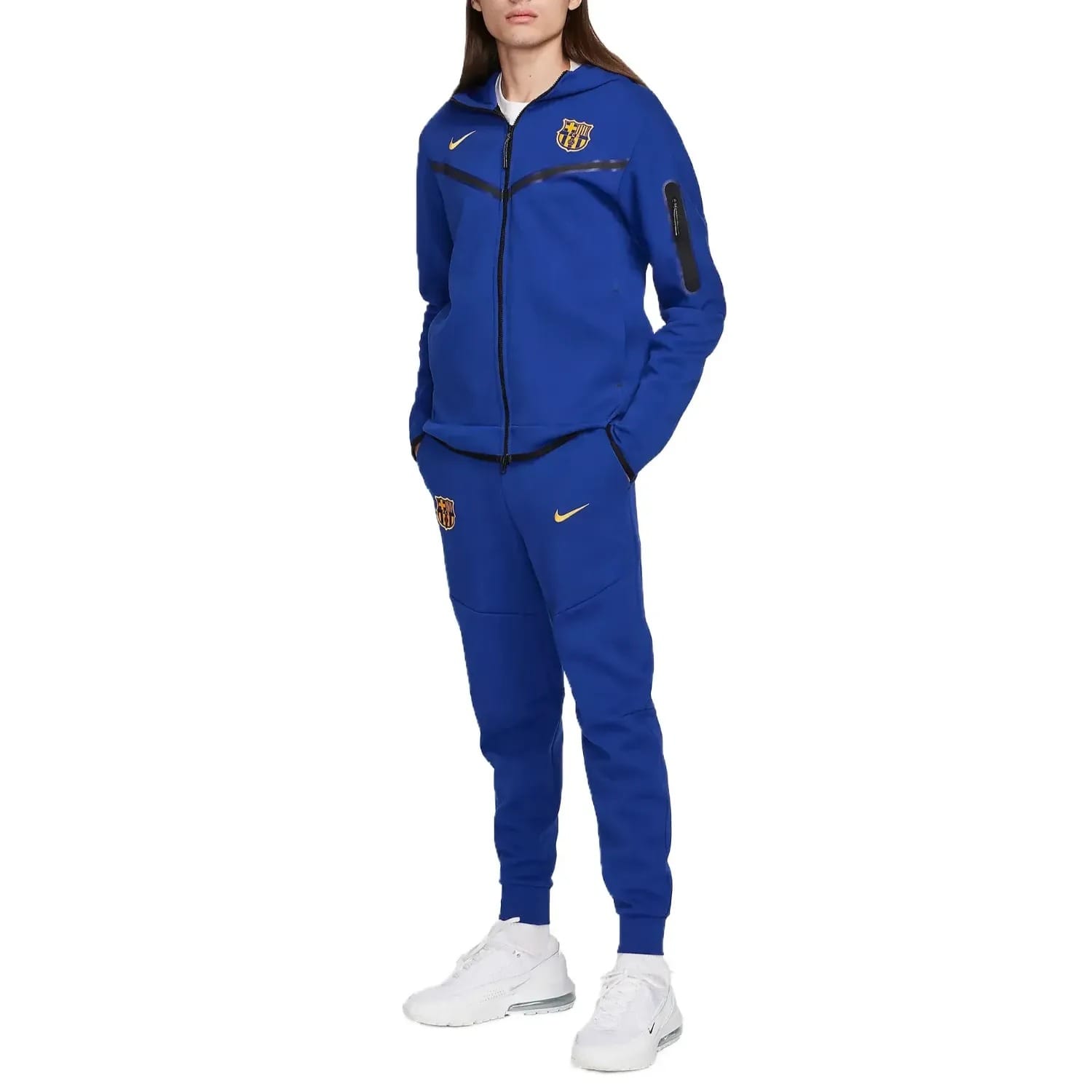 FC Barcelona blue Tech Fleece presentation tracksuit 2024 - Nike ...