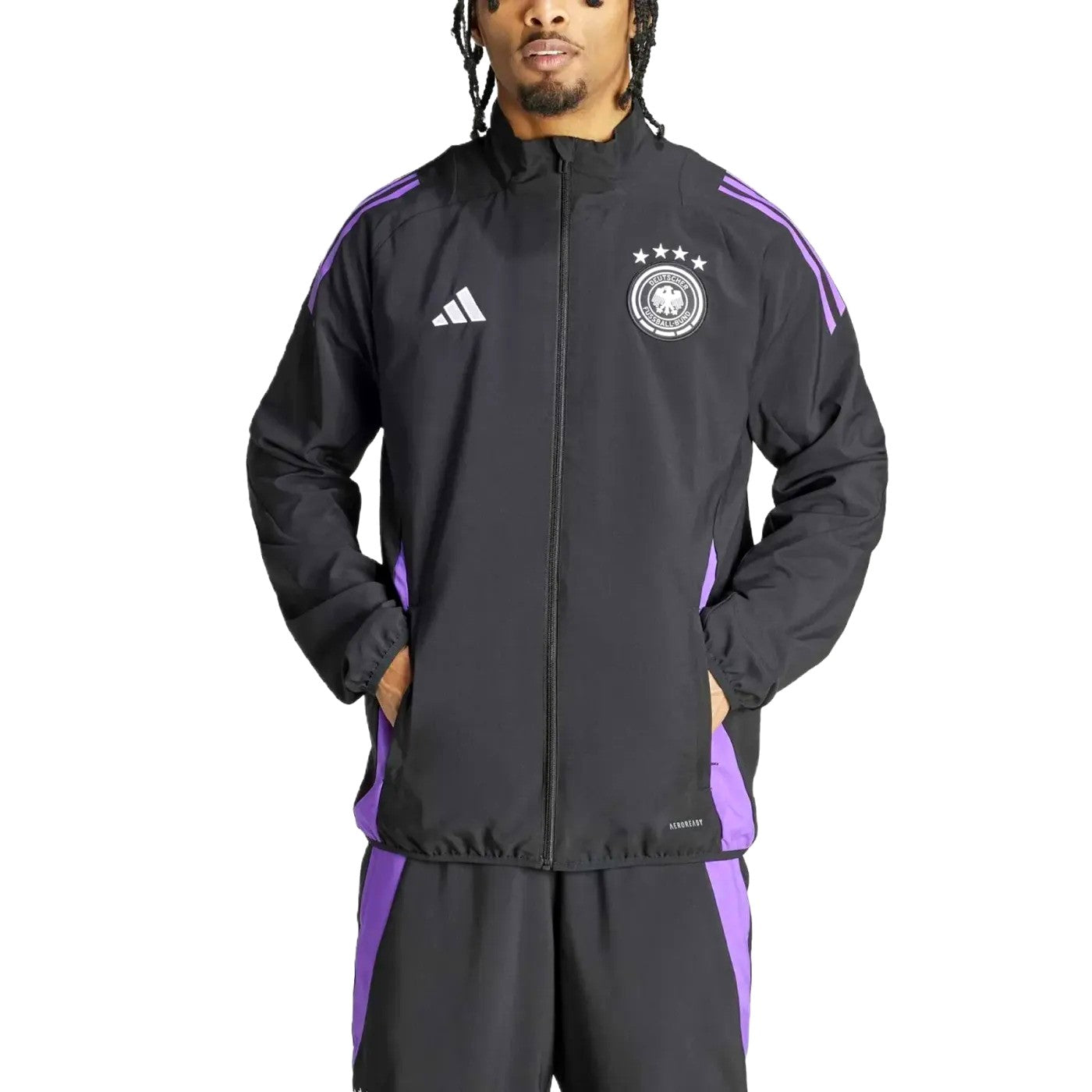 Germany black training presentation Soccer tracksuit 2024/25 - Adidas ...