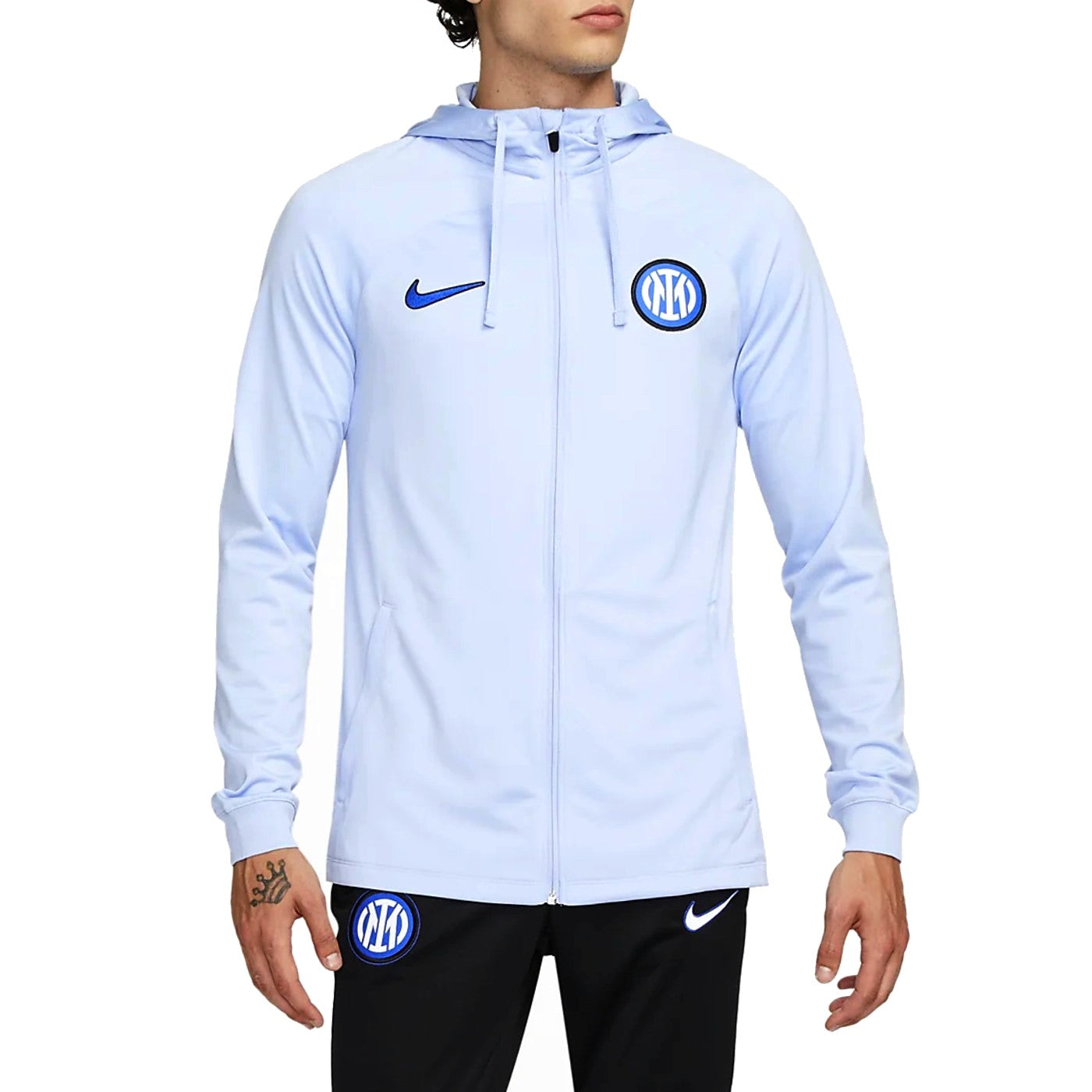 Inter Milan light blue hooded presentation tracksuit 2023/24 - Nike ...