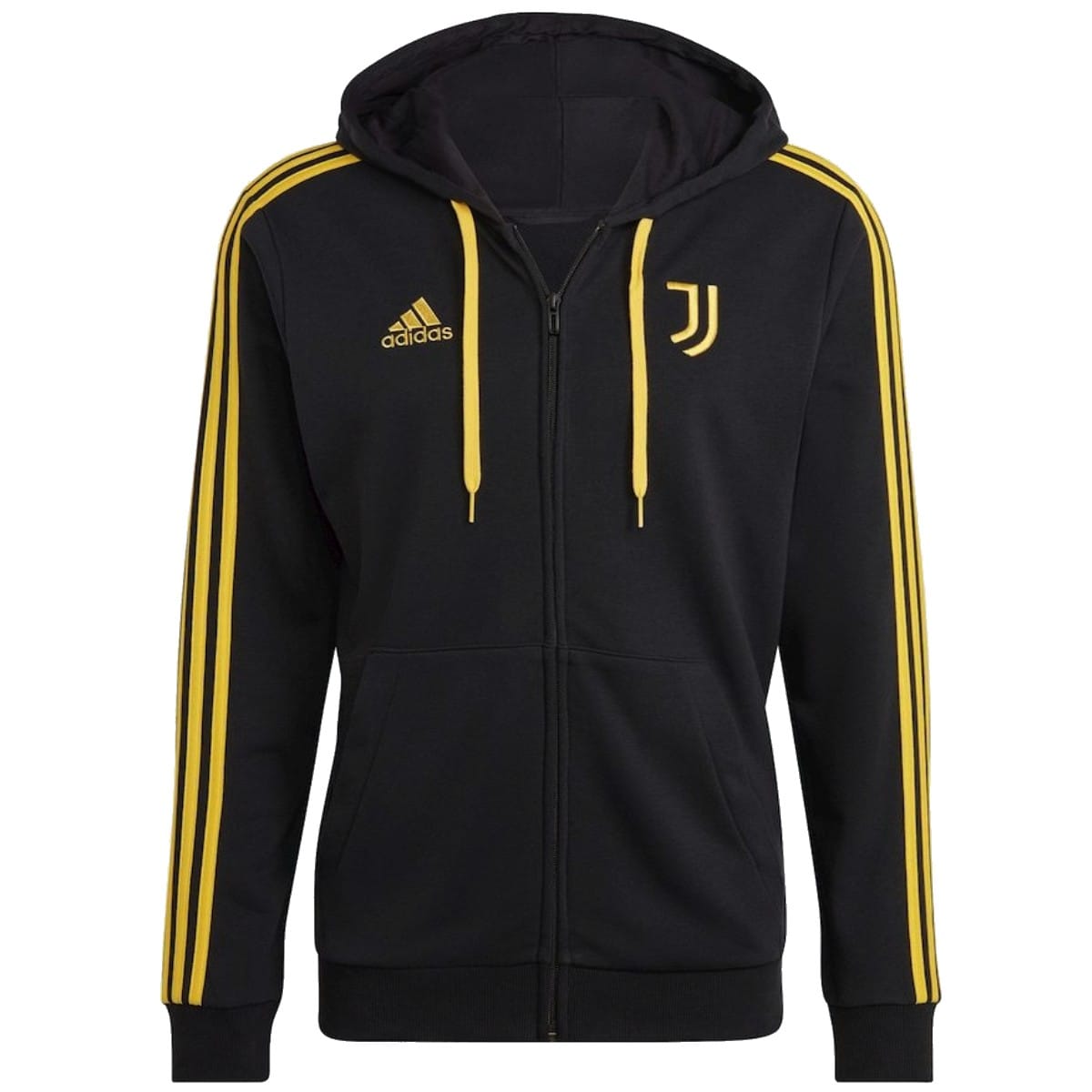 Juventus Casual 3S hooded soccer tracksuit 2023/24 black - Adidas ...