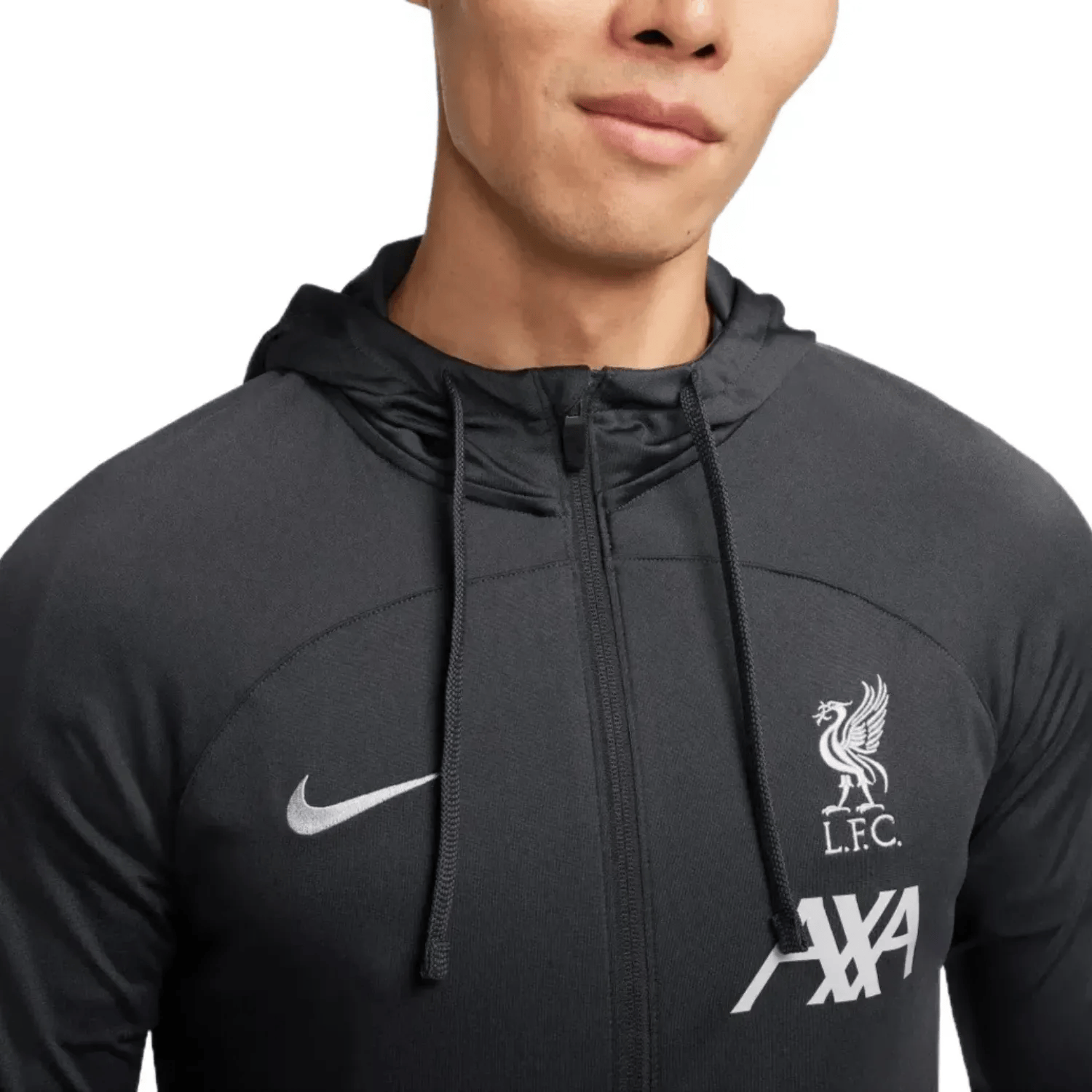 Liverpool FC dark grey training presentation hooded tracksuit 2024 ...