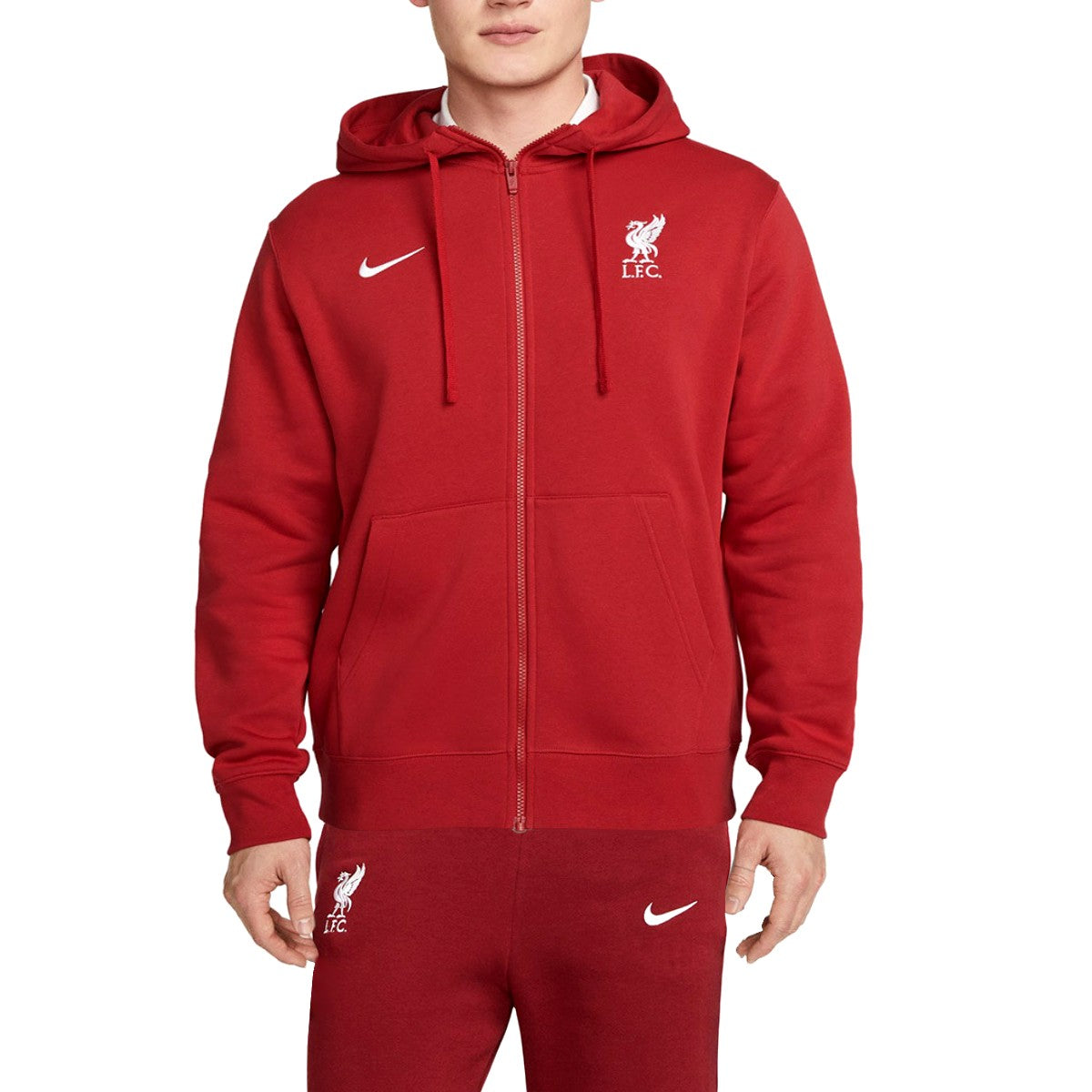 Liverpool FC red Casual fleece cotton tracksuit 2023/24 - Nike ...