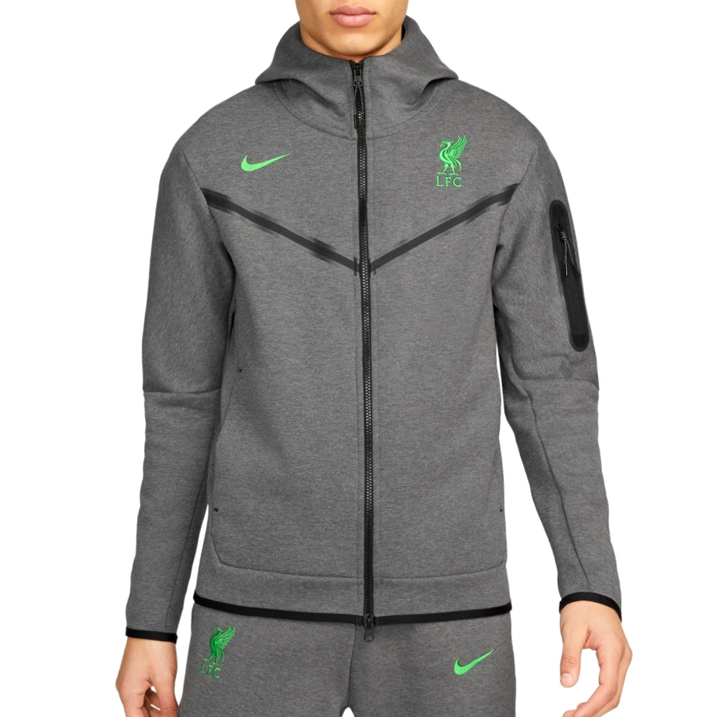 Liverpool FC grey Tech Fleece presentation tracksuit 2023/24 - Nike ...