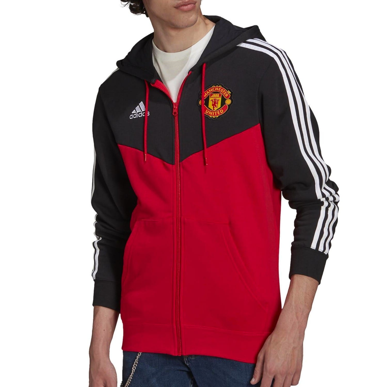 Manchester United Casual 3S hooded presentation jacket 2021/22 - Adidas ...