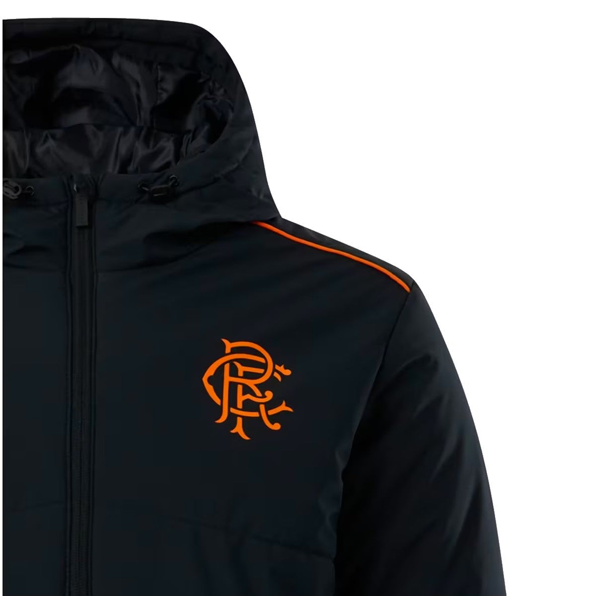 Rangers Glasgow black padded bench jacket 2023 - Castore ...