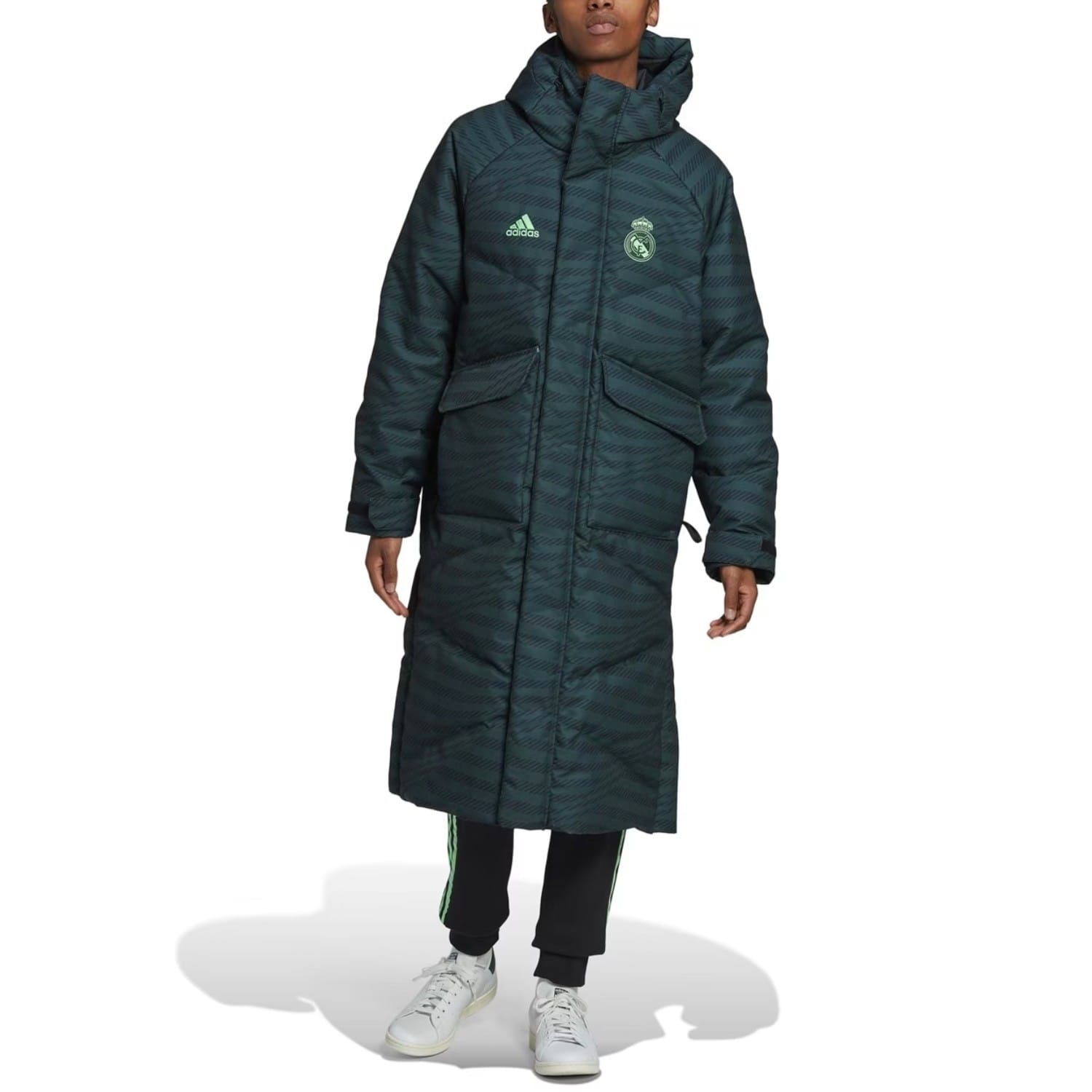 Real Madrid UCL padded down long jacket 2023 - Adidas ...