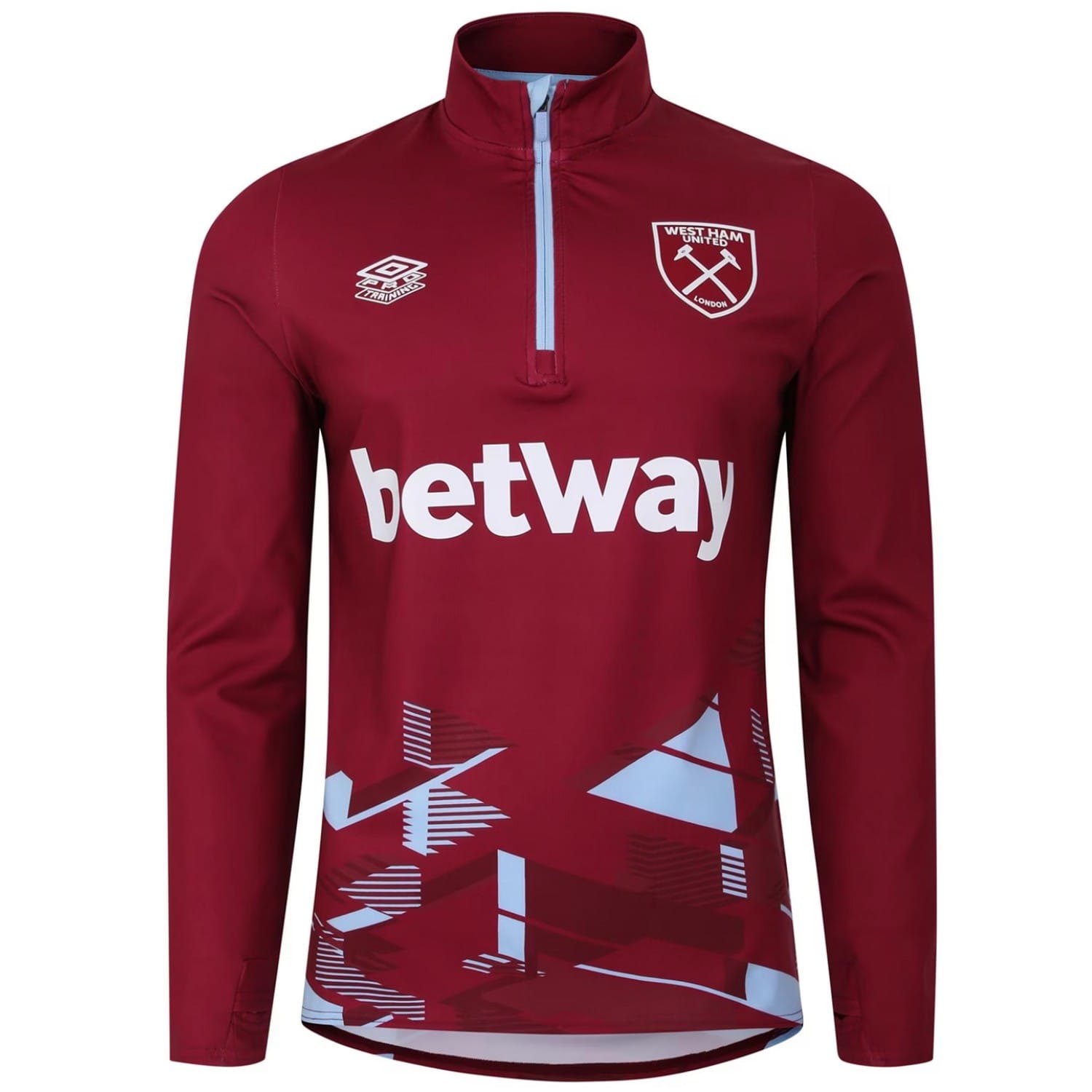 West Ham United pre-match training technical sweat top 2023/24 - Umbro ...