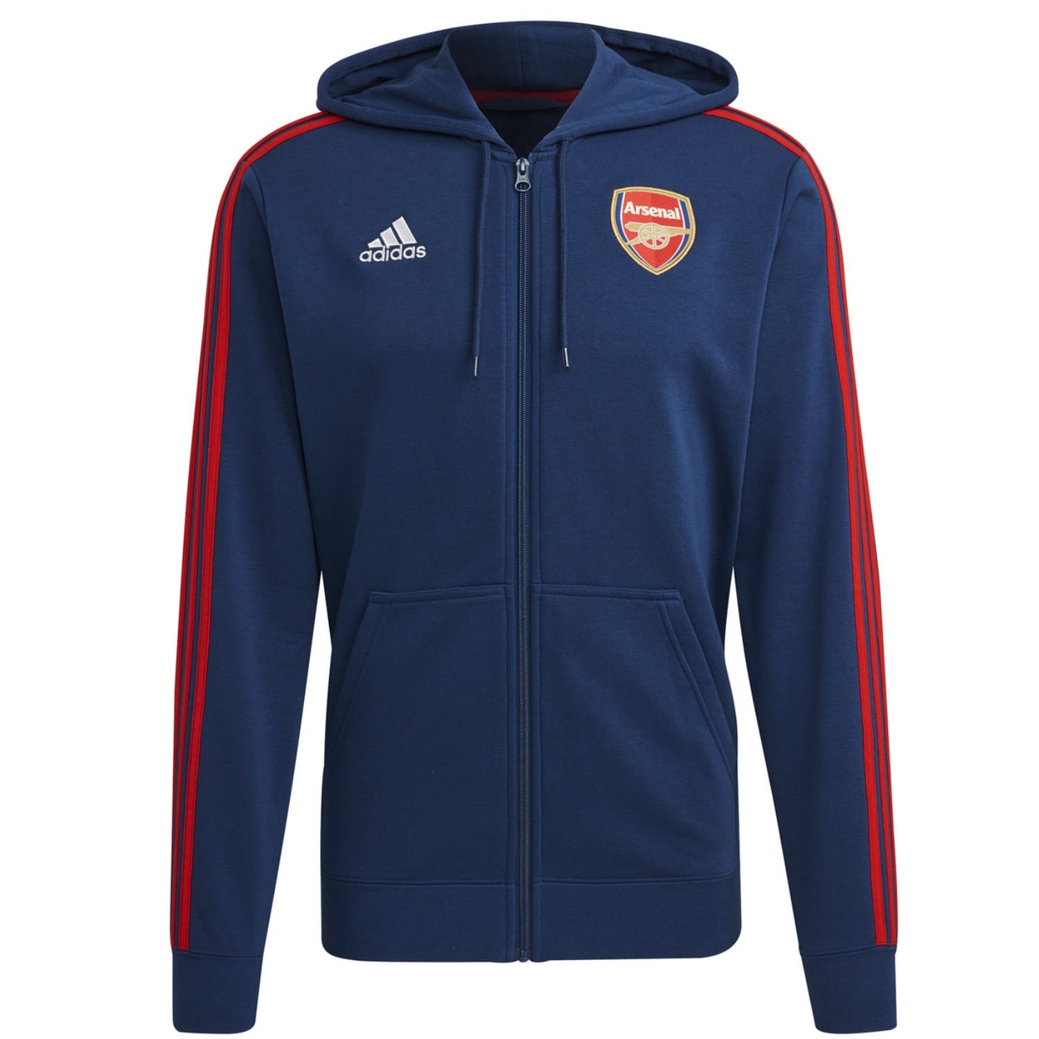 Arsenal Casual 3S hooded presentation tracksuit 2021/22 navy - Adidas ...