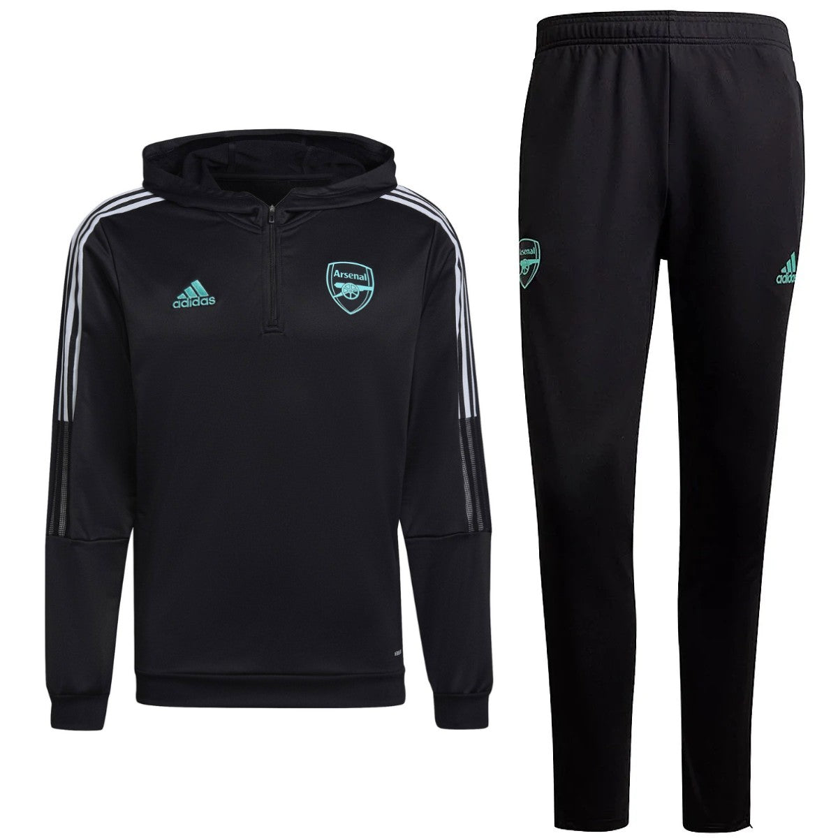 Arsenal FC black hooded training technical tracksuit 2022 - Adidas ...