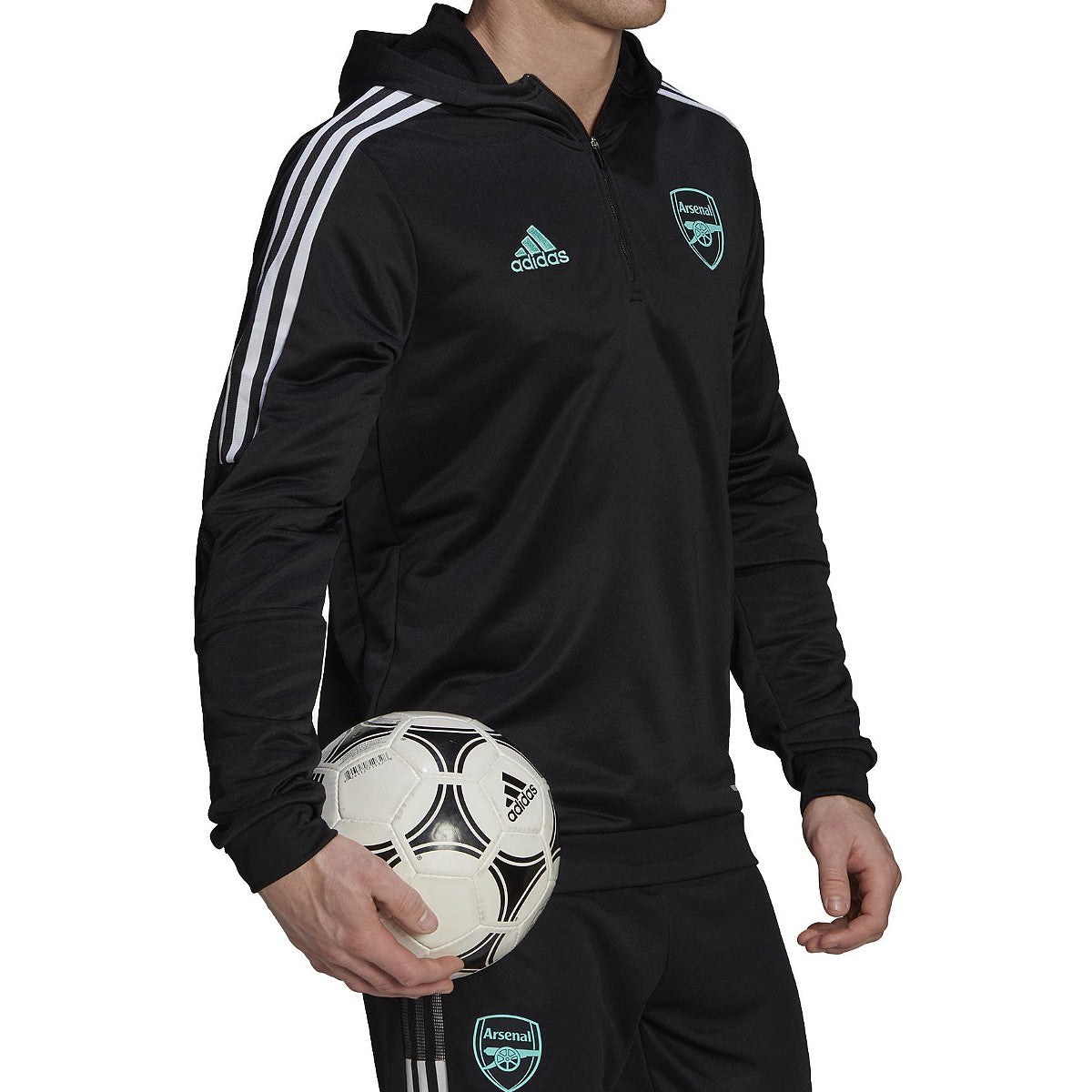 Arsenal FC black hooded training technical tracksuit 2022 - Adidas ...