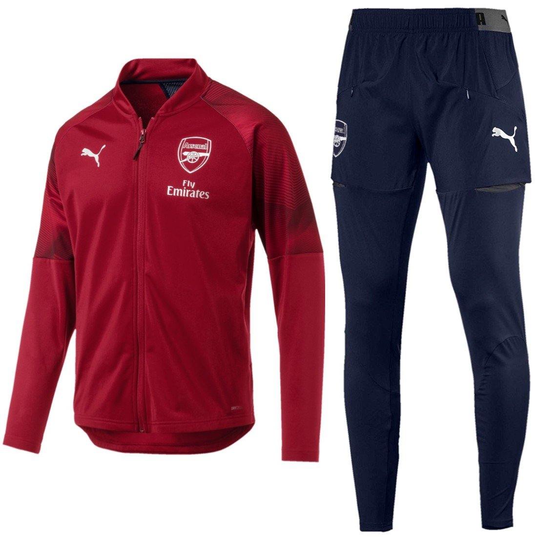 Arsenal soccer red/navy Pro presentation tracksuit 2019 - Puma ...