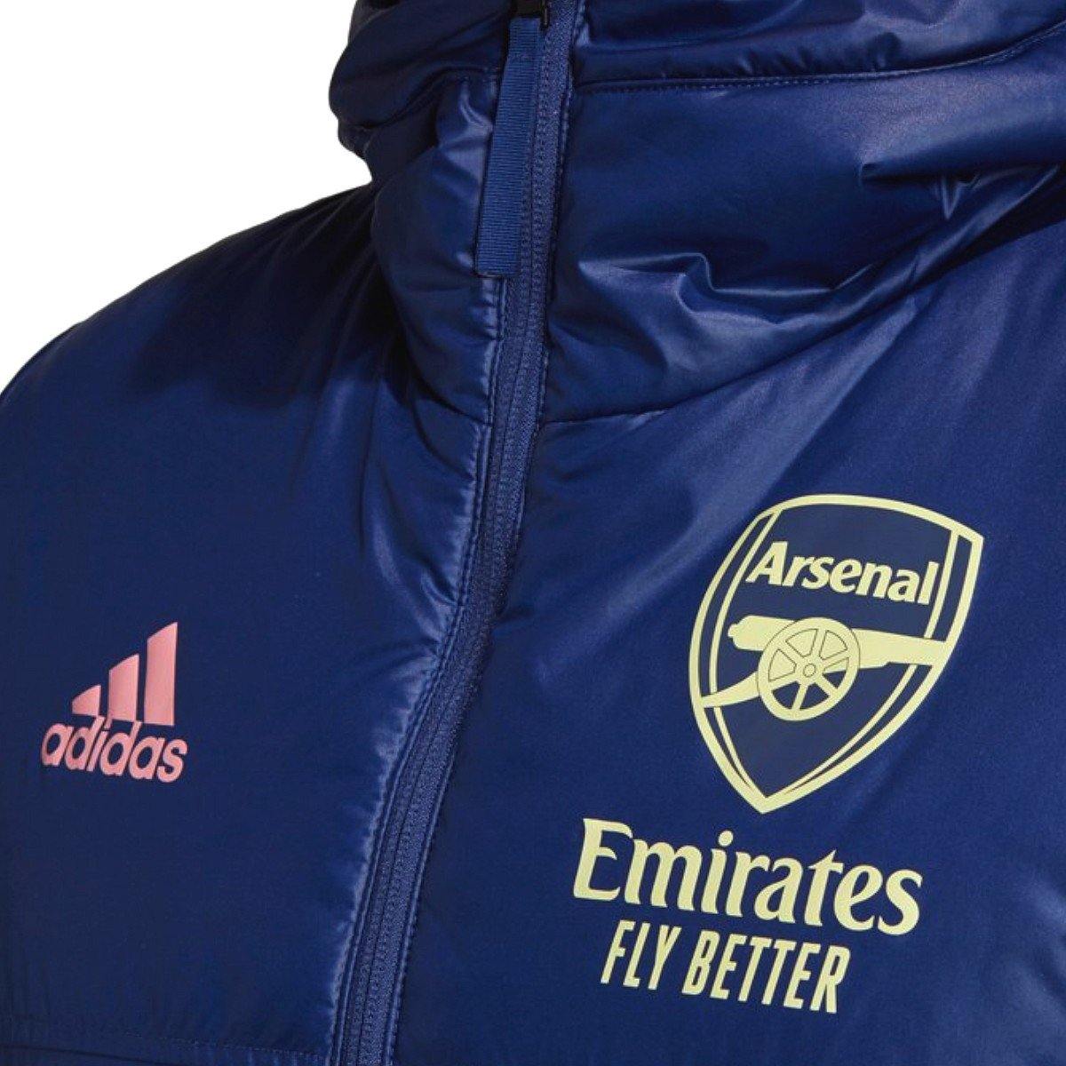 Arsenal winter training bench soccer jacket 2020/21 navy - Adidas ...
