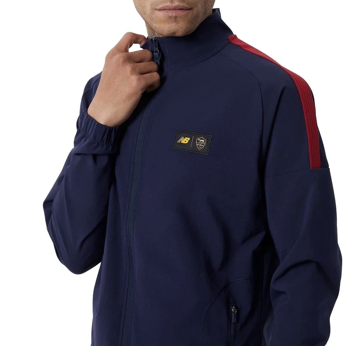 AS Roma navy presentation Soccer tracksuit 2022/23 - New Balance ...