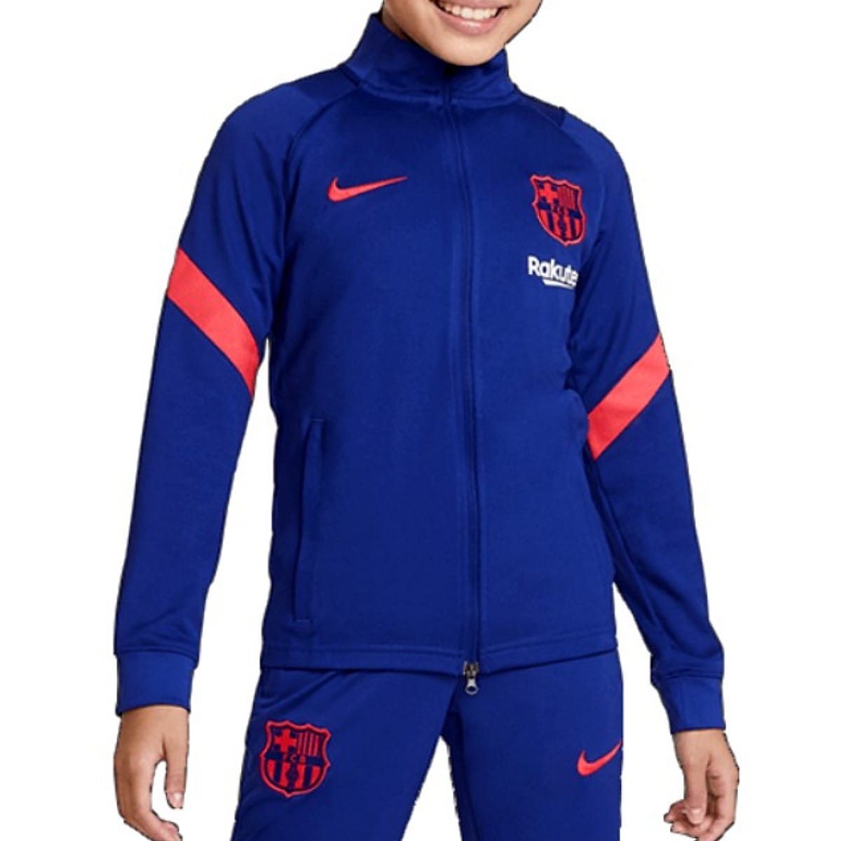 Kids - FC Barcelona blue presentation Soccer tracksuit 2021 - Nike ...