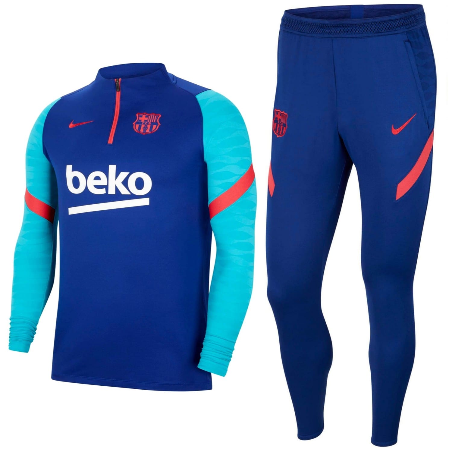 FC Barcelona training technical Soccer tracksuit 2021 - Nike ...