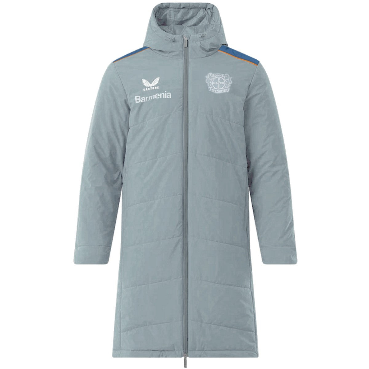 Bayer Leverkusen light grey padded down jacket 2022/23 - Castore ...