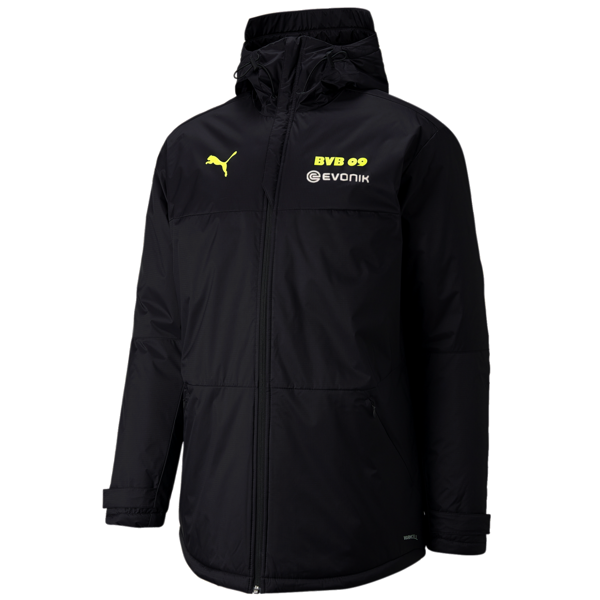 Borussia Dortmund soccer bench padded jacket 2022 black - Puma ...