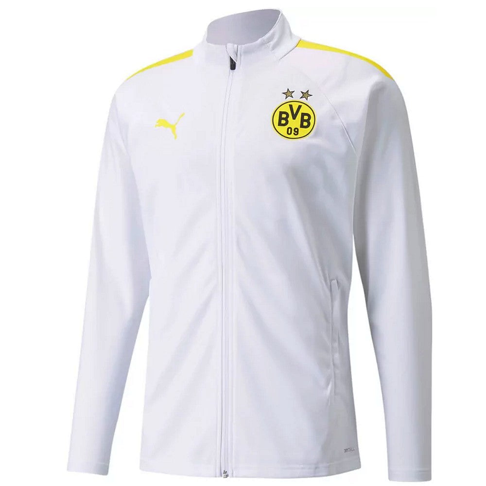 BVB Borussia Dortmund white/grey training bench tracksuit 2022 - Puma ...