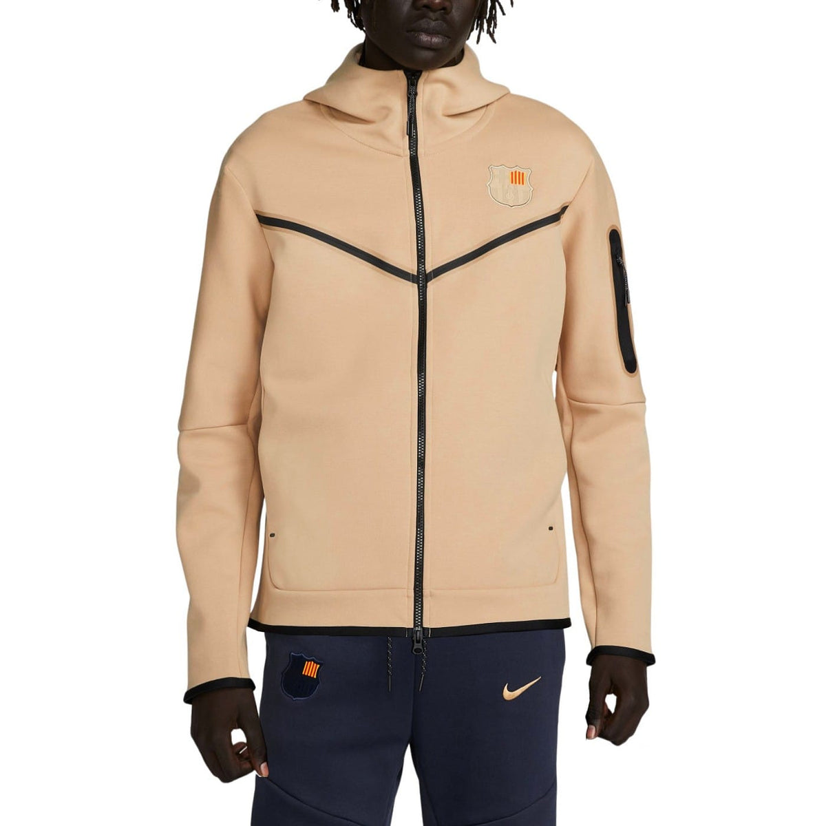 FC Barcelona Tech Fleece gold/navy presentation tracksuit 2023 - Nike ...