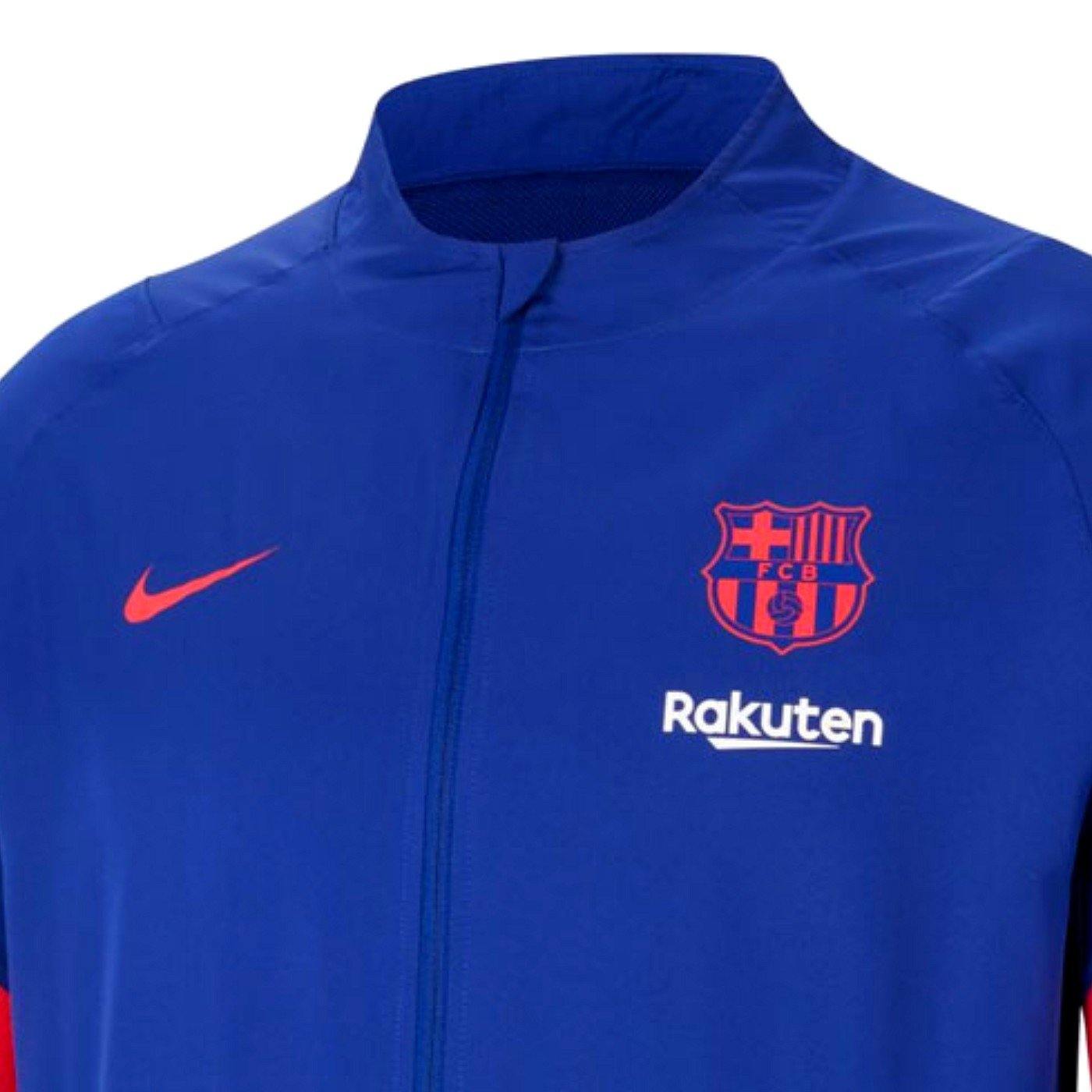 FC Barcelona blue training presentation soccer tracksuit 2021 - Nike ...