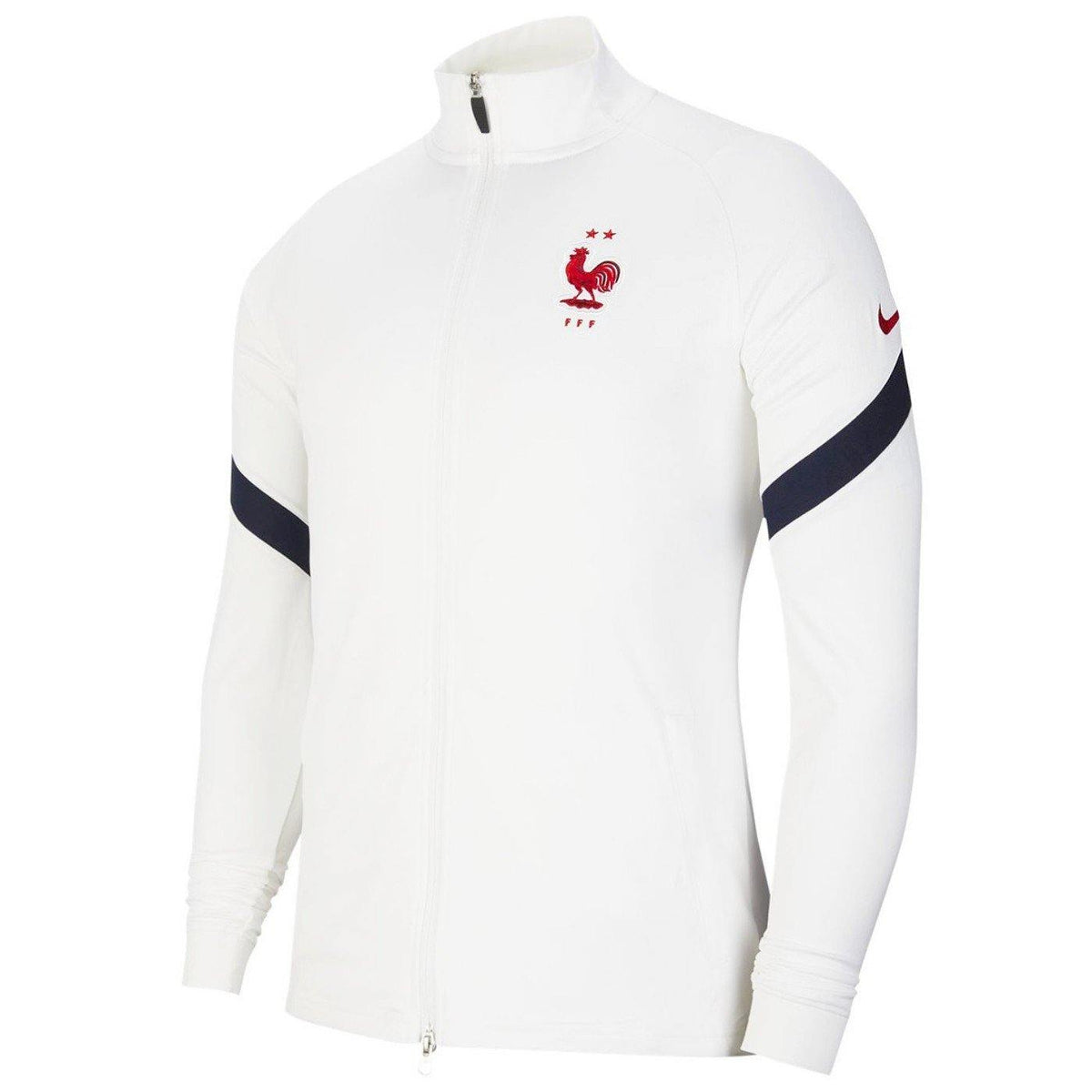 France training presentation Soccer tracksuit 2020/21 white/navy - Nike ...