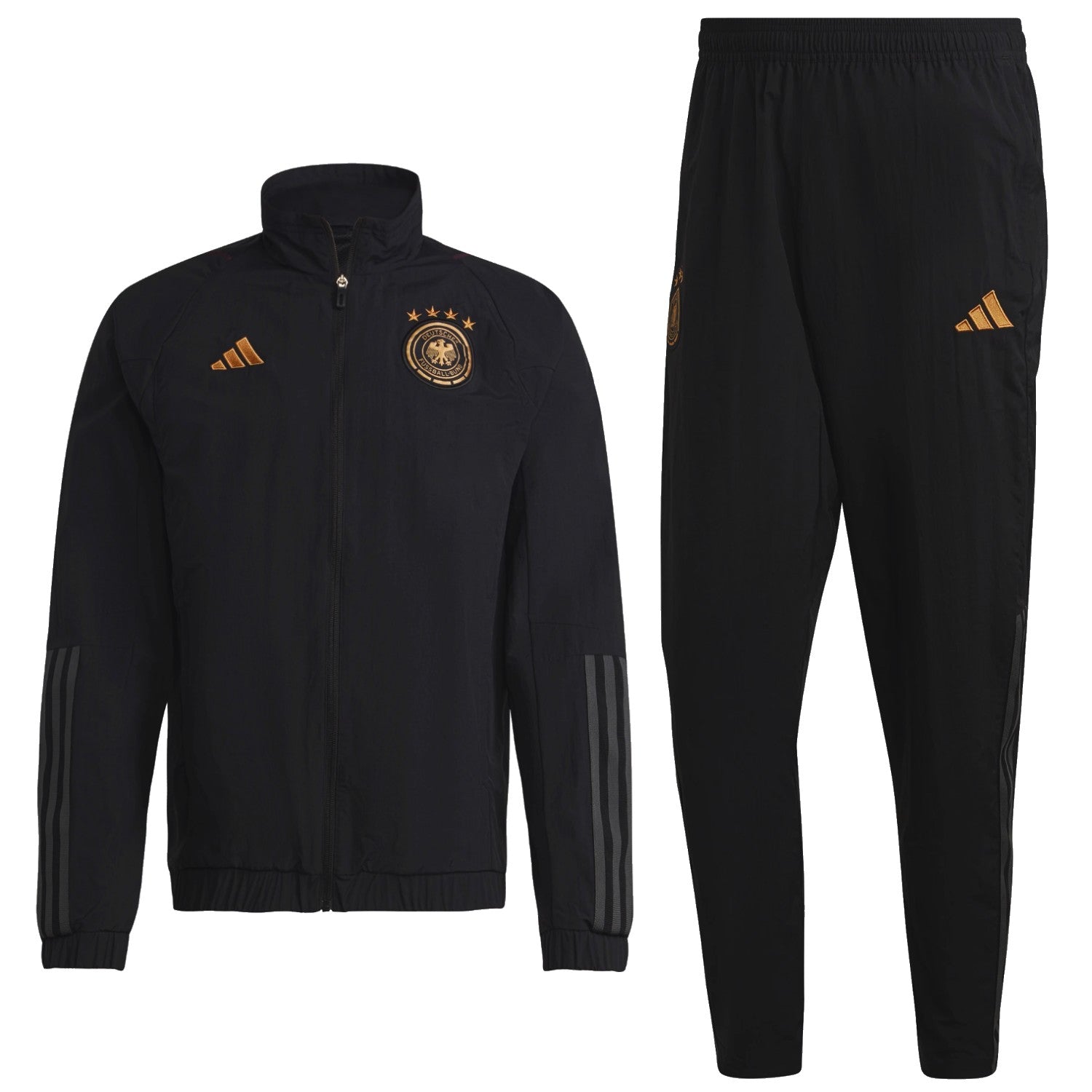 Germany black presentation Soccer tracksuit 2022/23 - Adidas ...