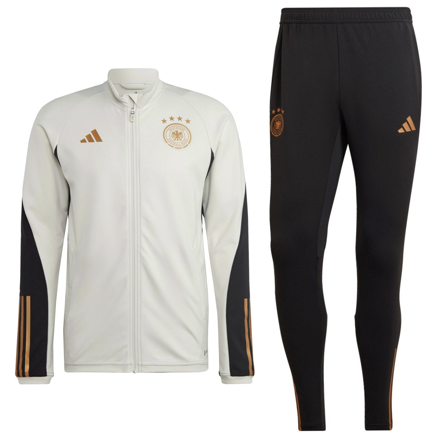 Germany training bench Soccer tracksuit 2022/23 white/black - Adidas ...