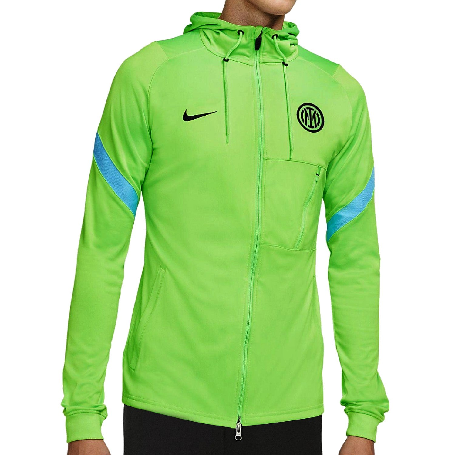 Inter Milan green UCL hooded presentation tracksuit 2021/22 - Nike ...