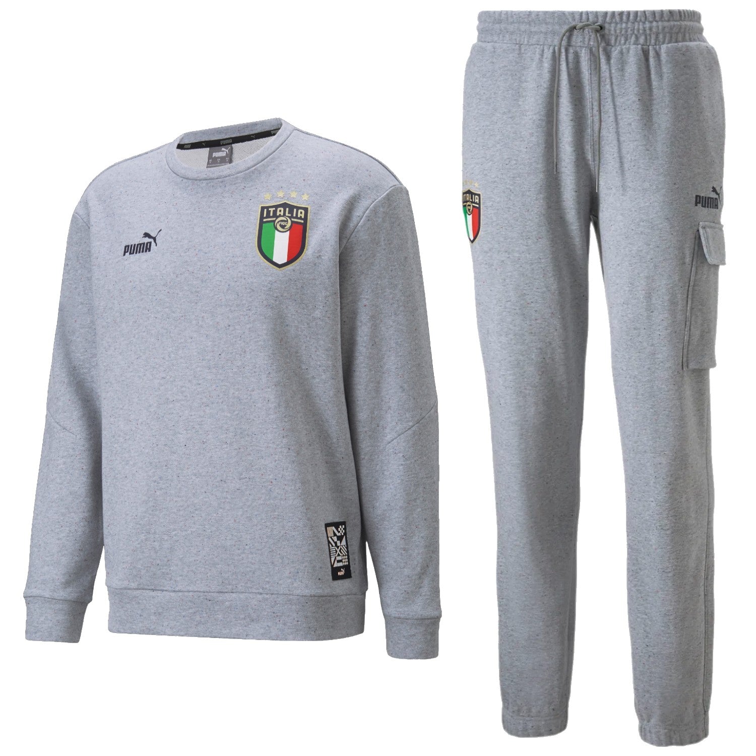 Italy light grey Casual Fans presentation sweat tracksuit 2022/23 ...
