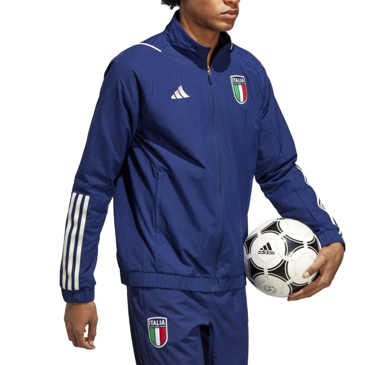 Italy training presentation Soccer tracksuit 2023/24 navy - Adidas ...