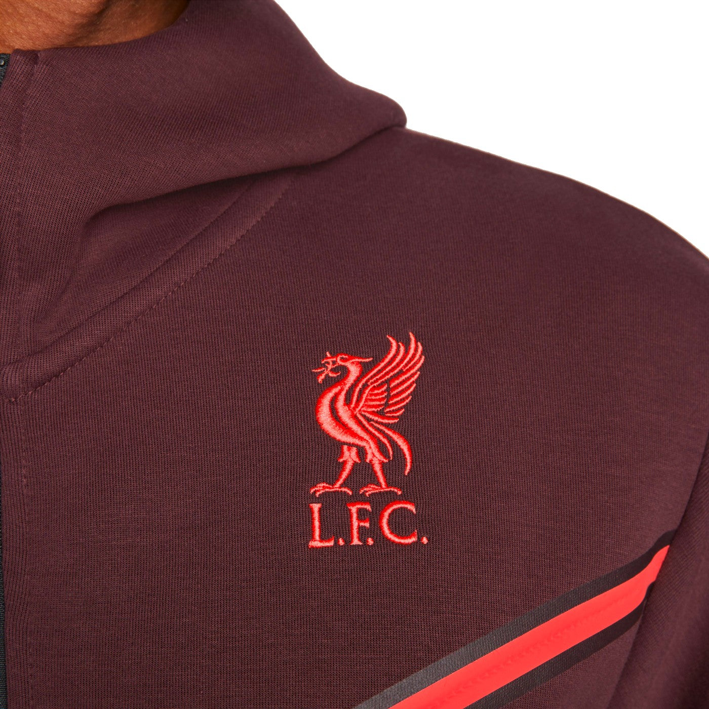 Liverpool FC dark red Tech Fleece presentation tracksuit 2023 - Nike ...