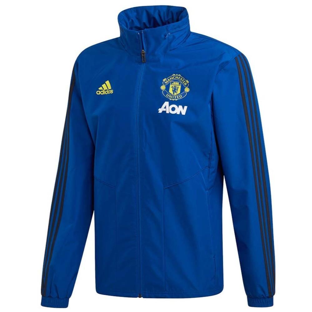 Manchester United soccer blue training rain jacket 2019/20 - Adidas ...