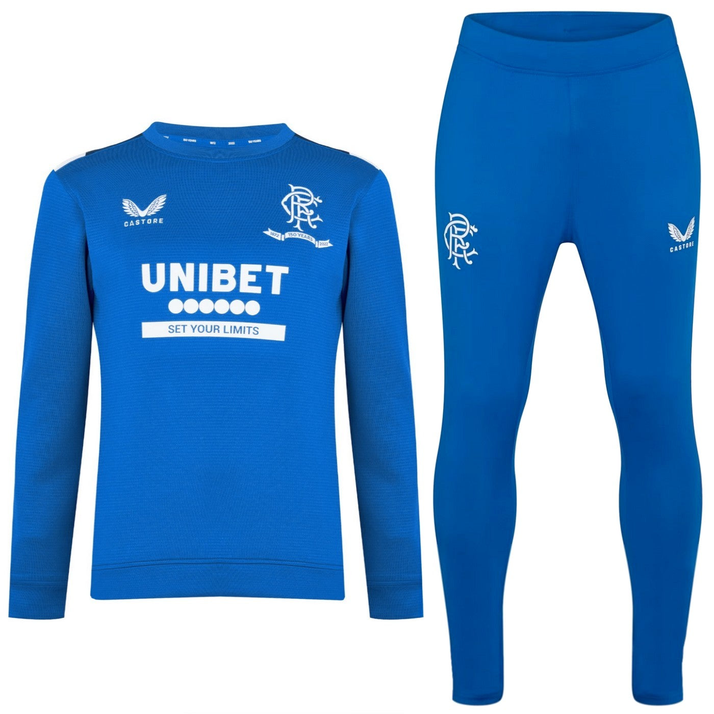 Rangers Glasgow royal blue training sweat tracksuit 2022 - Castore ...