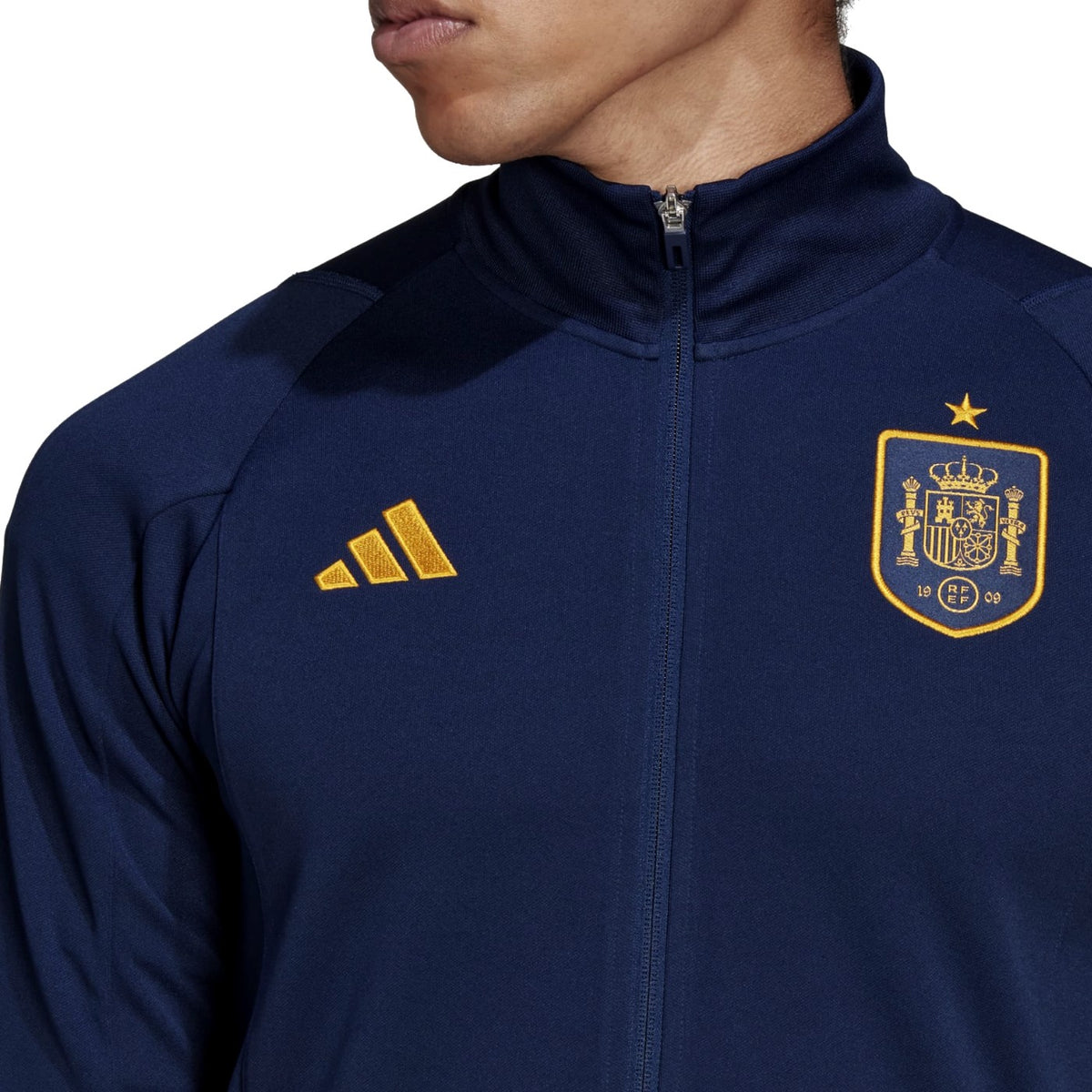 Spain navy training bench Soccer tracksuit 2022/23 - Adidas ...