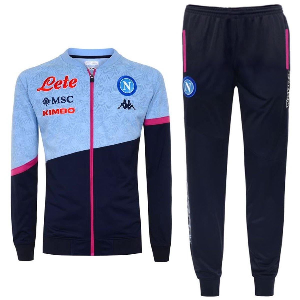 SSC Napoli training presentation Soccer tracksuit 2020/21 - Kappa ...